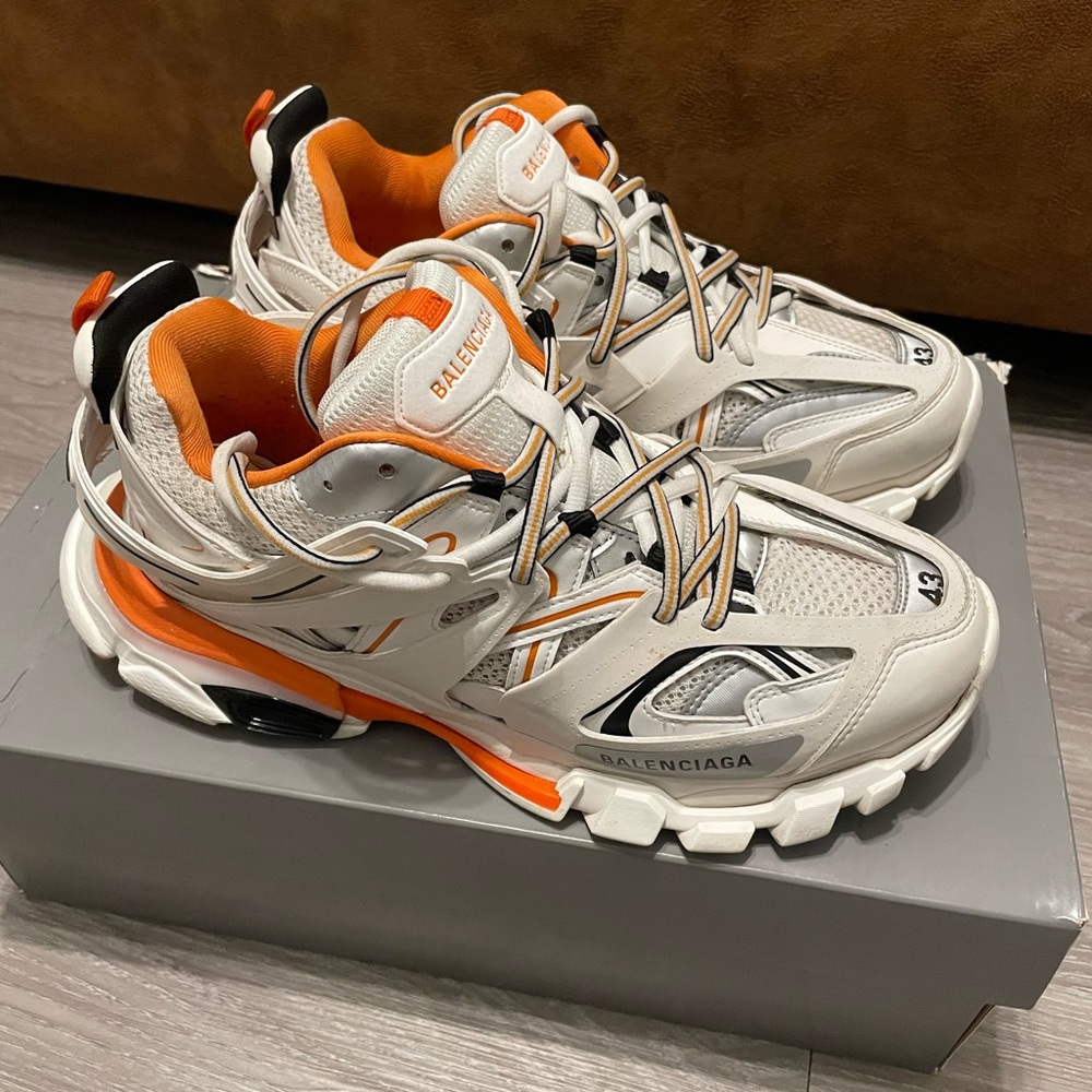 Balenciaga Orange Track Sneakers - Gem